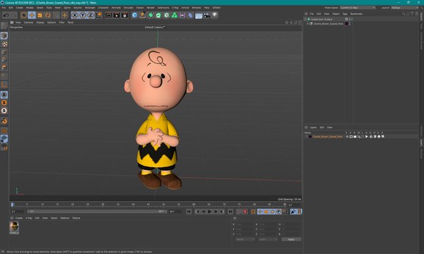 modelo 3d Charlie Brown en pose de miedo - TurboSquid 2318849