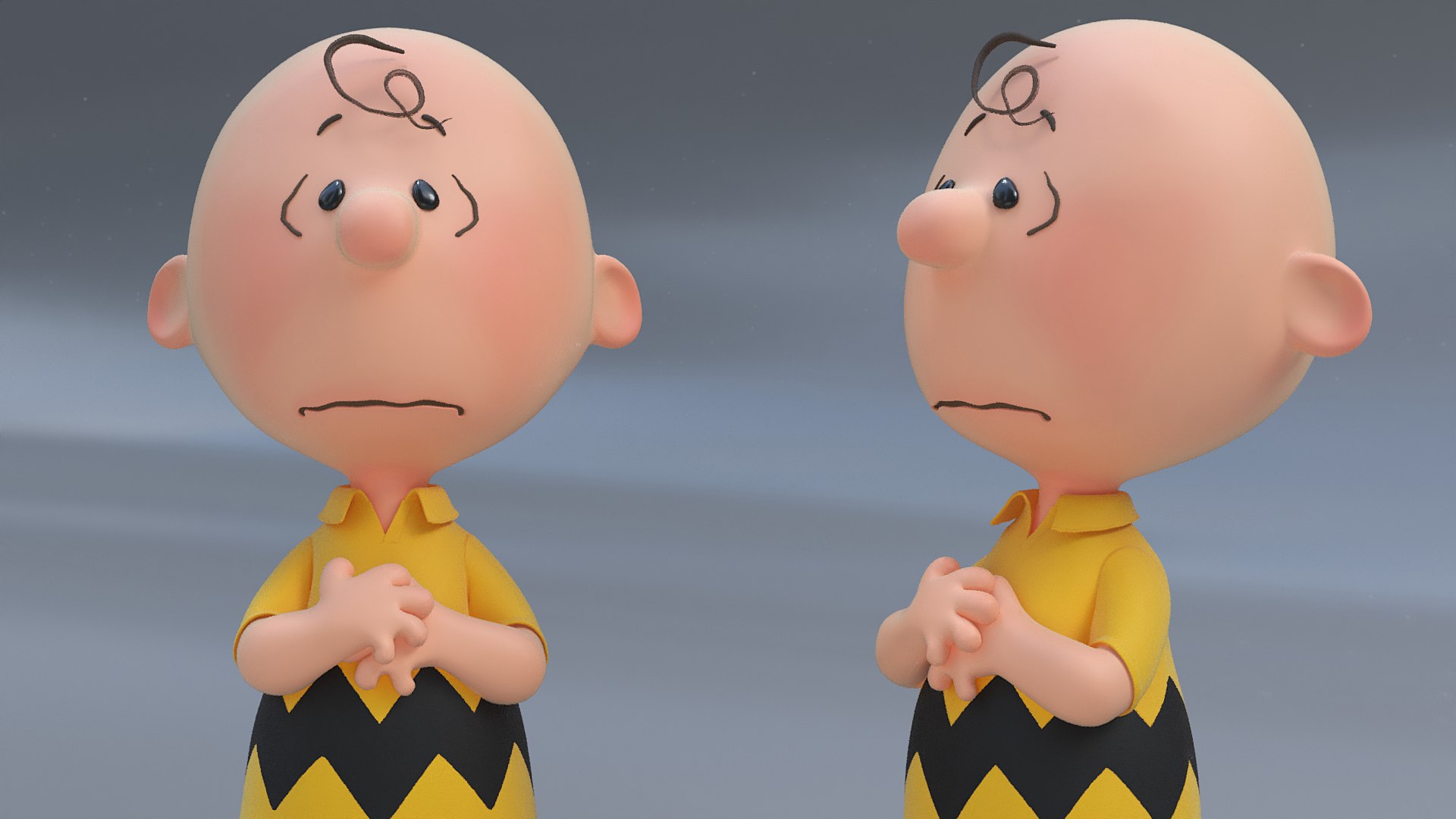 Charlie Brown Scared Pose 3D Model - TurboSquid 2318849