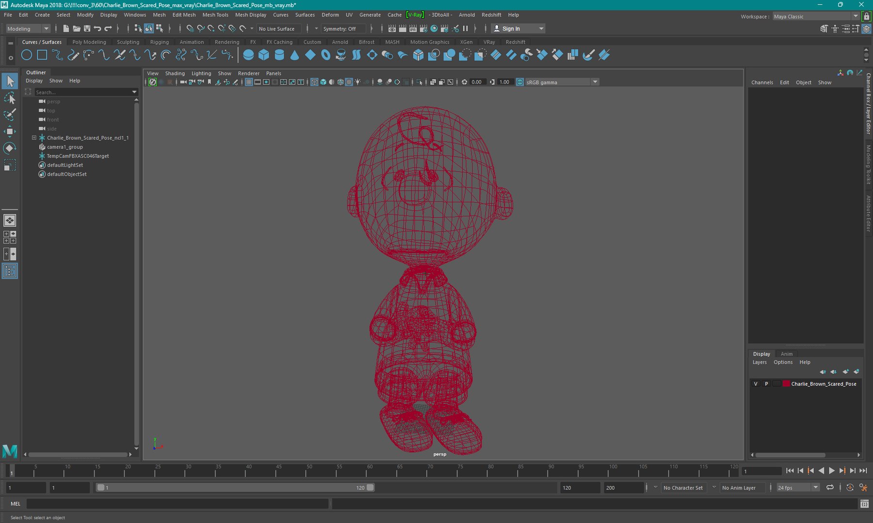 Charlie Brown Scared Pose 3D Model - TurboSquid 2318849