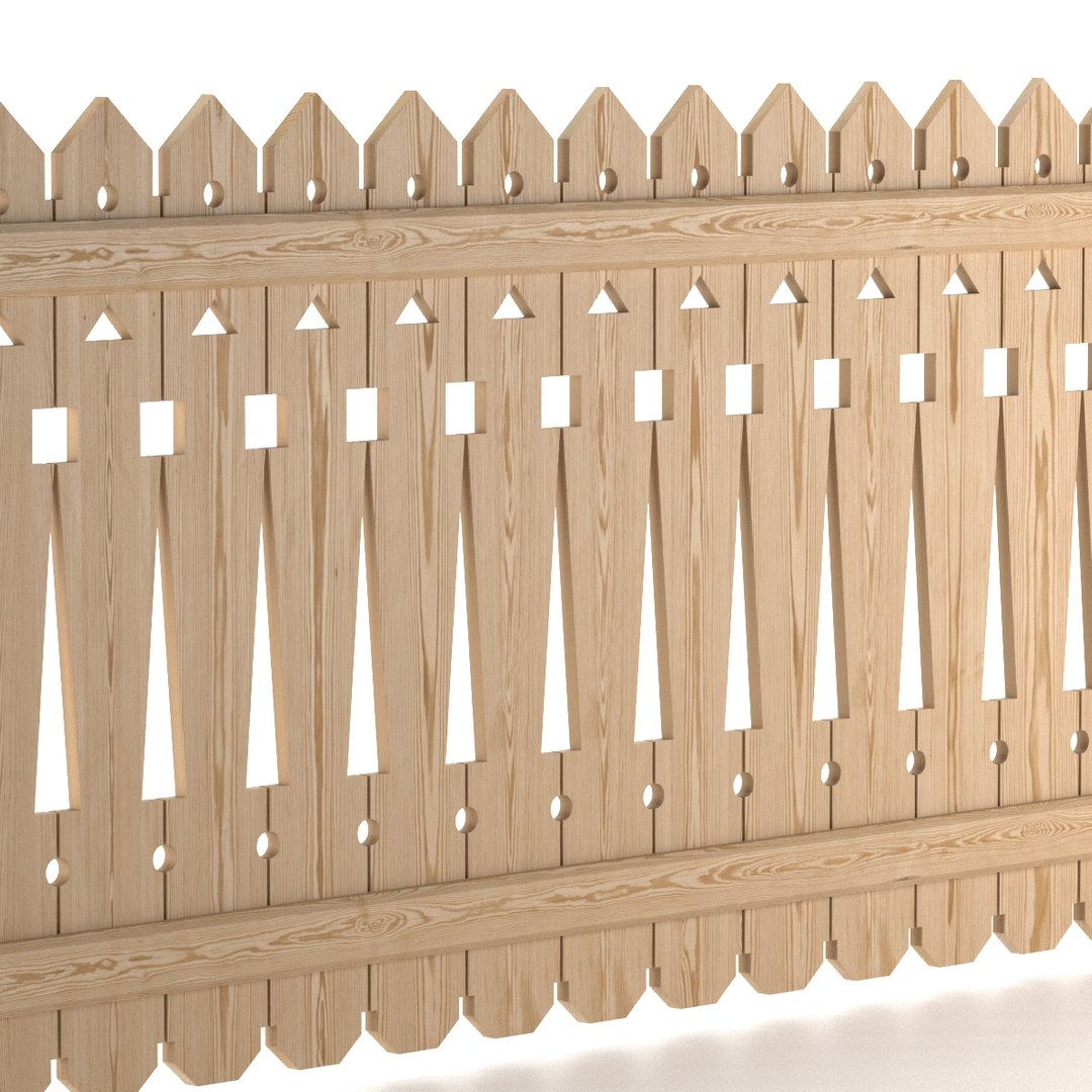 Wooden fence 3D model - TurboSquid 1574824