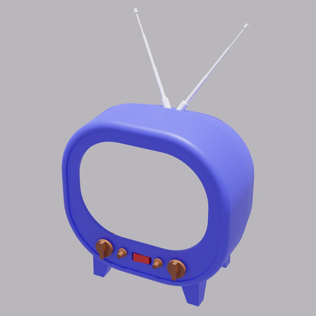 3D Cartoon Retro Tv Model - TurboSquid 1625187