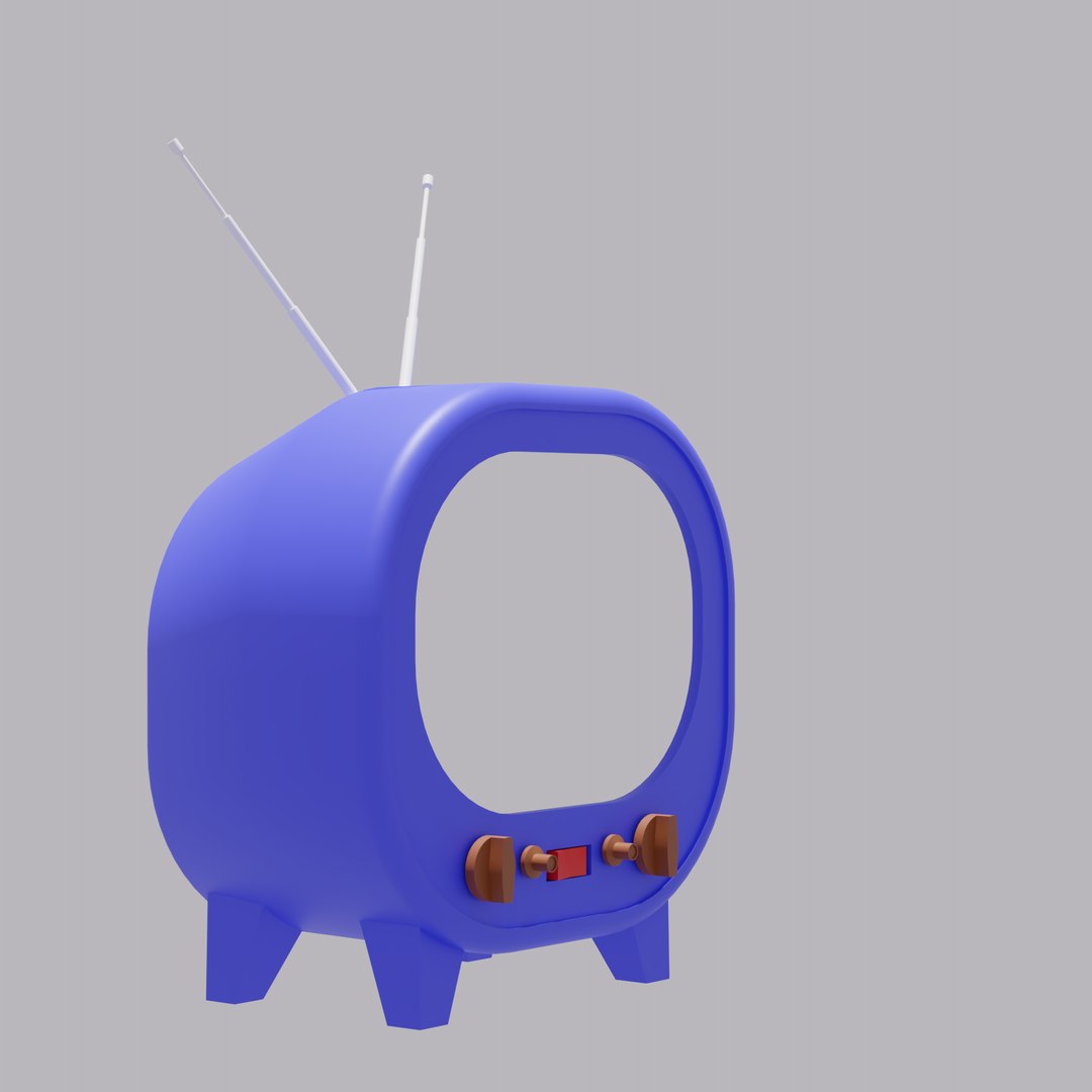 3D Cartoon Retro Tv Model - TurboSquid 1625187