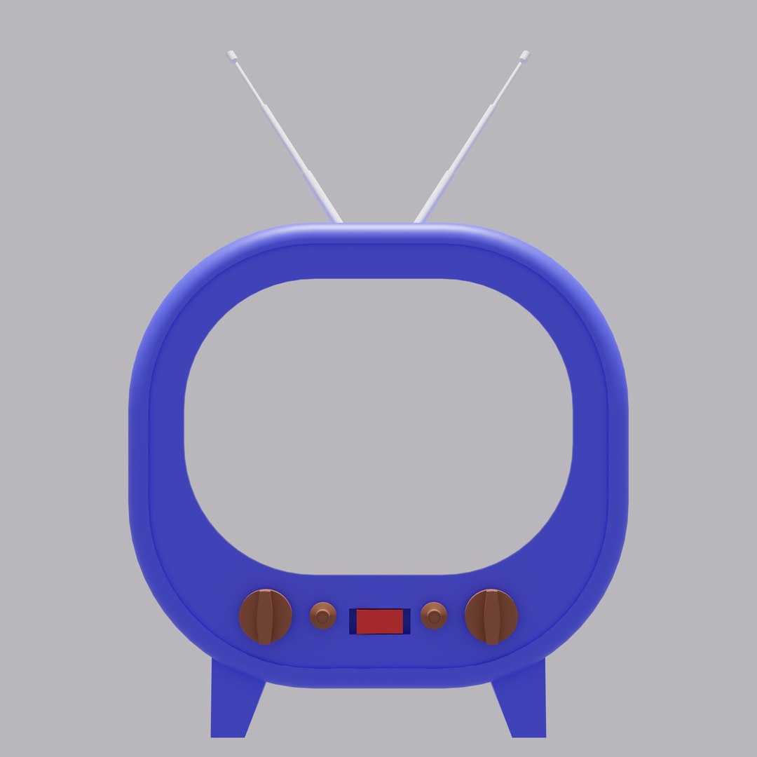 3D Cartoon Retro Tv Model - TurboSquid 1625187