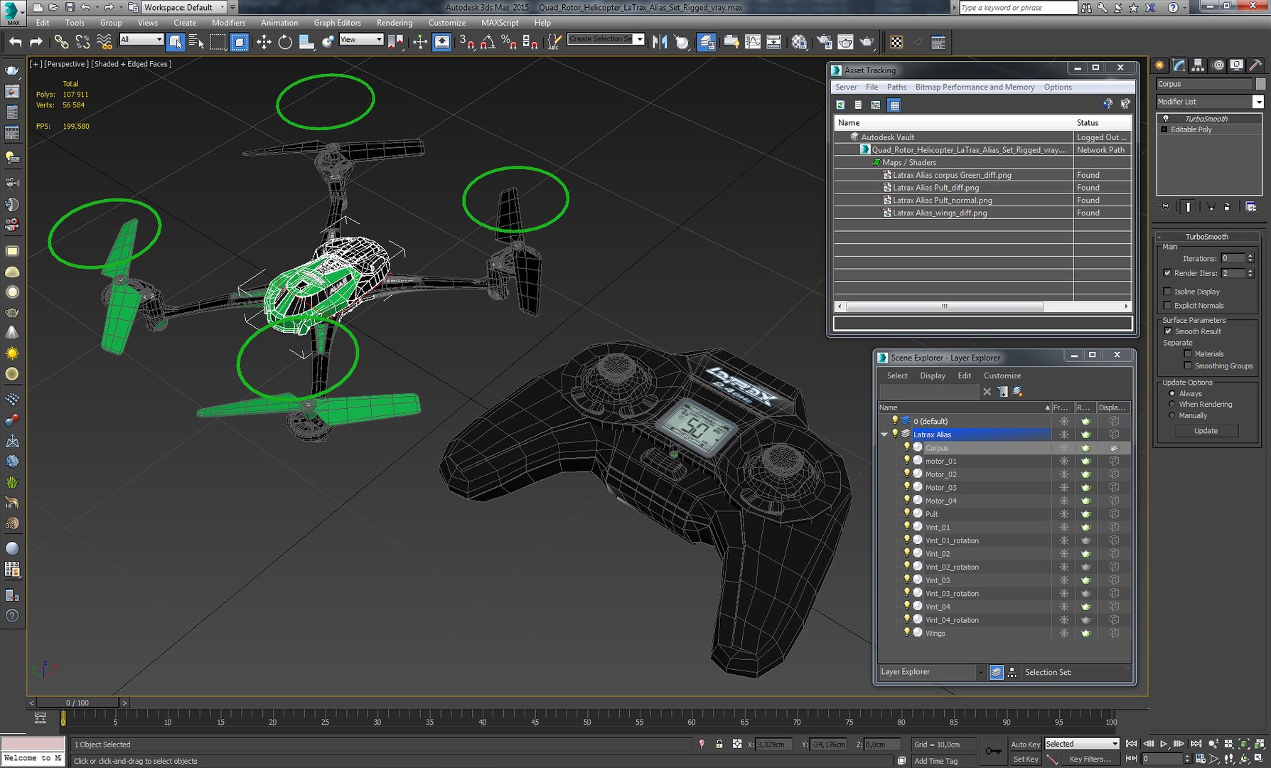 Quad Rotor Helicopter Latrax Model - TurboSquid 1198559
