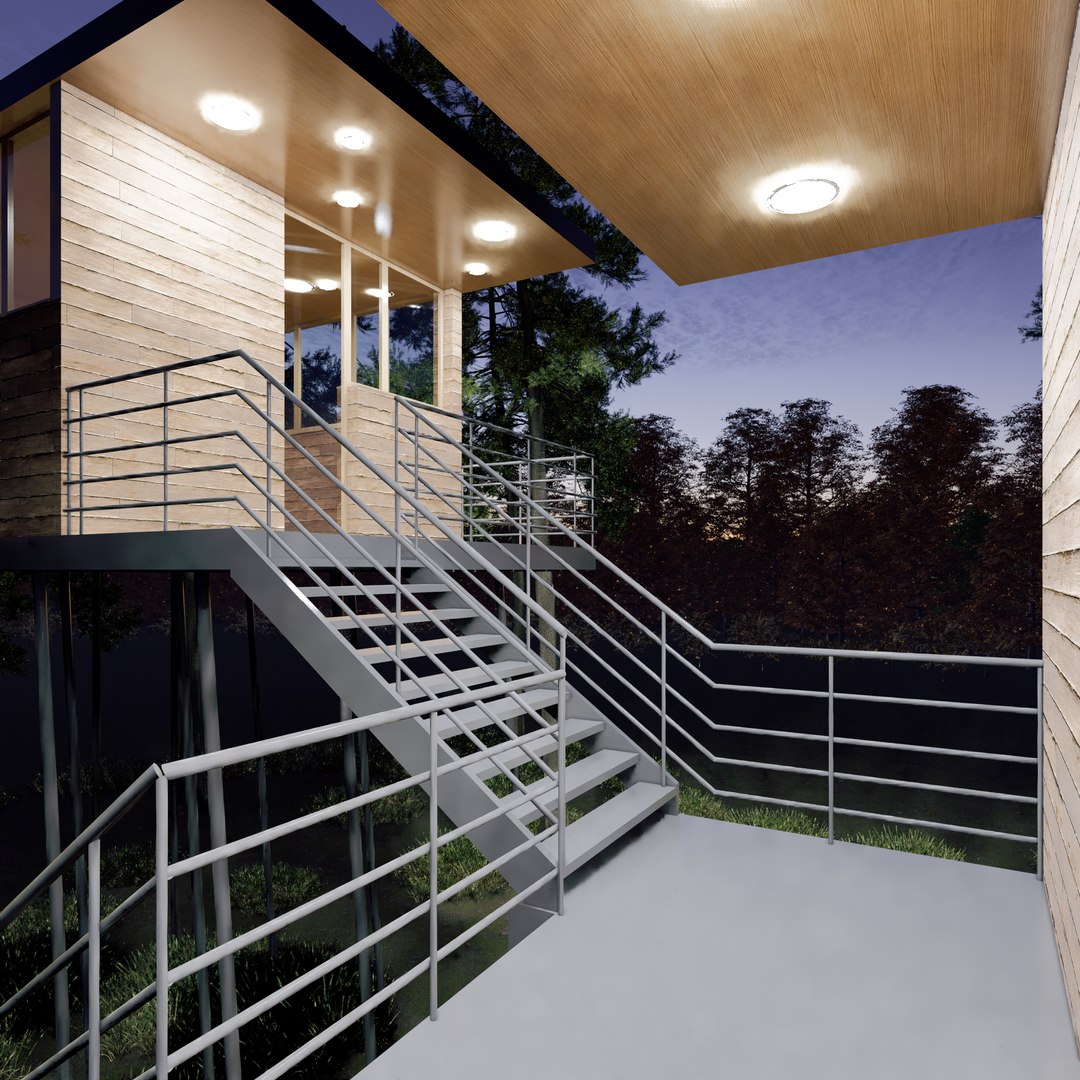 Modern Tree House 2 3D Model - TurboSquid 1717378