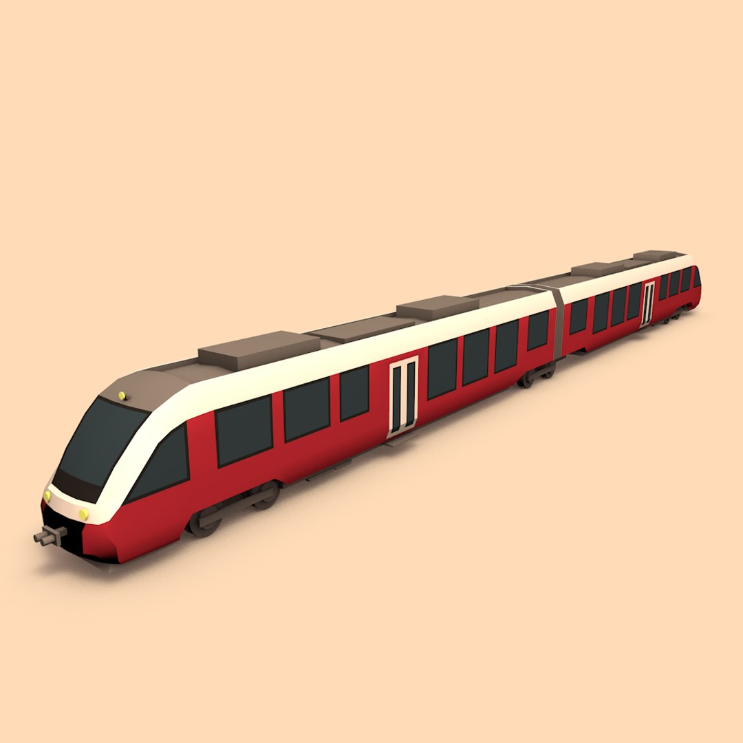 3d Model Train Public Transport
