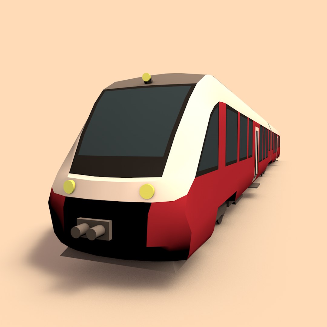 3d Model Train Public Transport