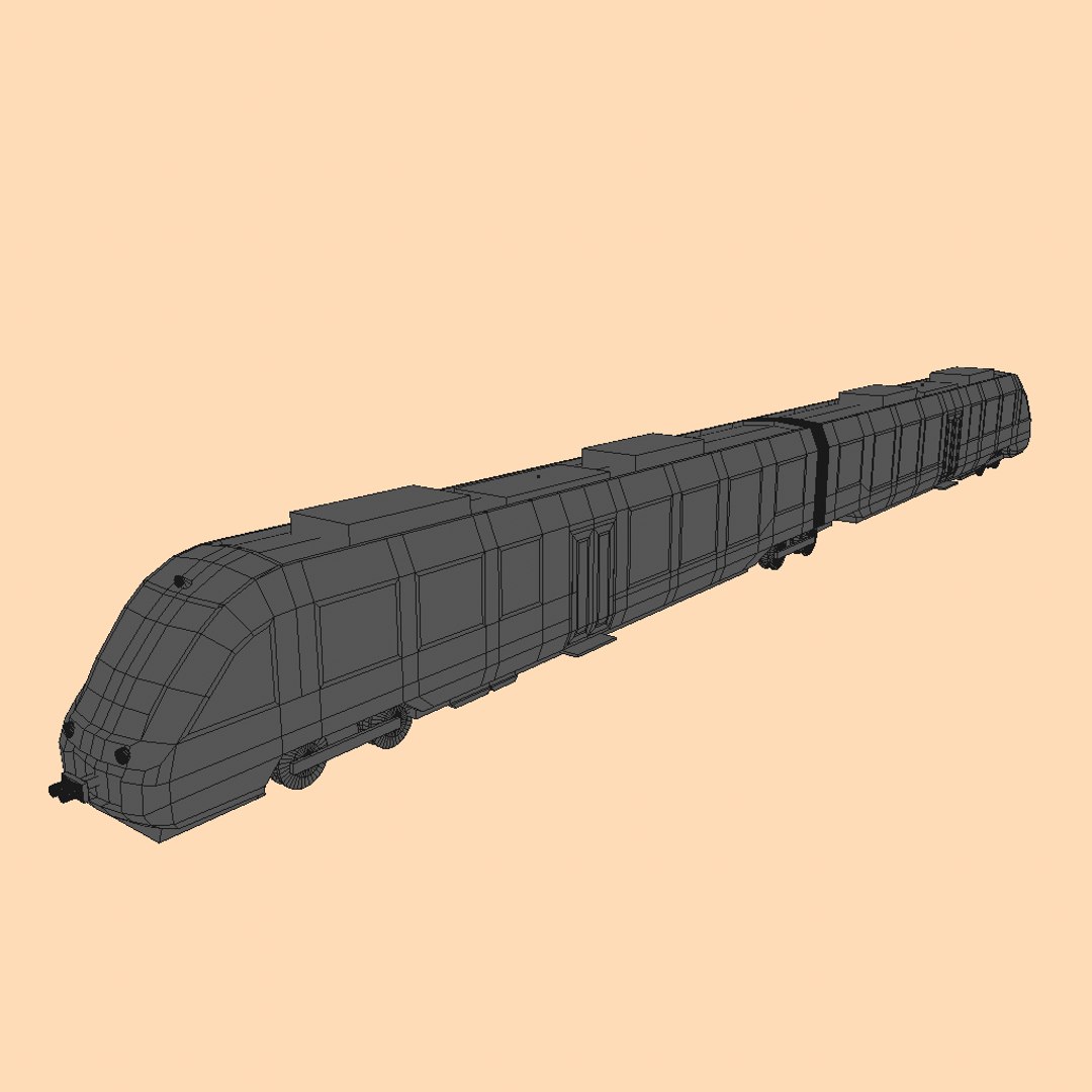 3d Model Train Public Transport