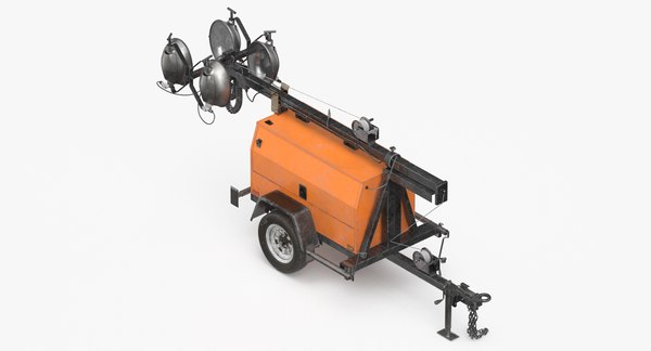 3D model Mobile Construction Light Generator Clean and Dirty ...