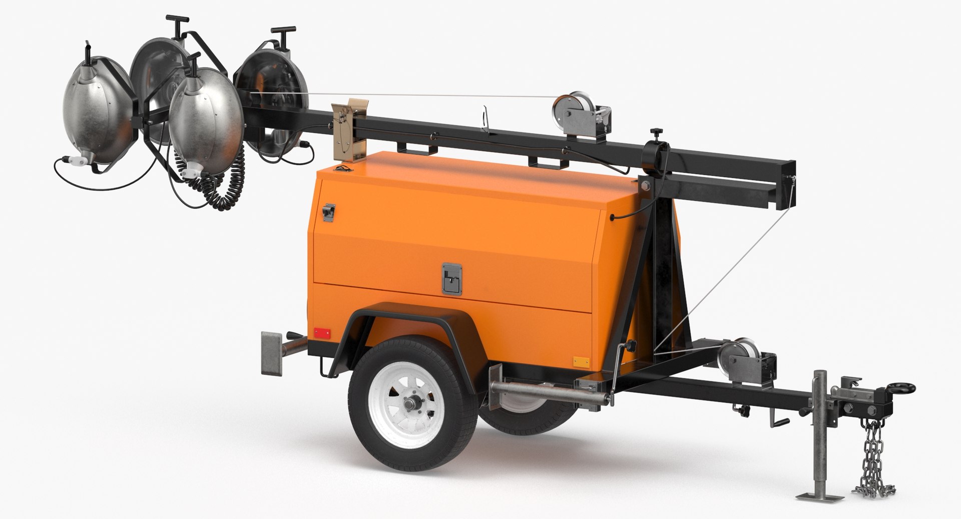 3D Model Mobile Construction Light Generator Clean And Dirty ...