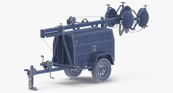 3D model Mobile Construction Light Generator Clean and Dirty ...