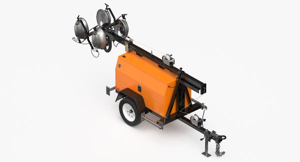 3D model Mobile Construction Light Generator Clean and Dirty ...