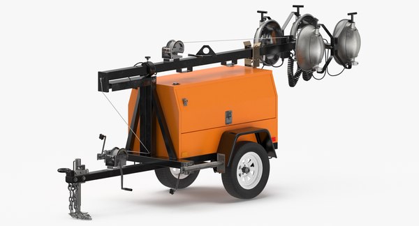 3D model Mobile Construction Light Generator Clean and Dirty ...