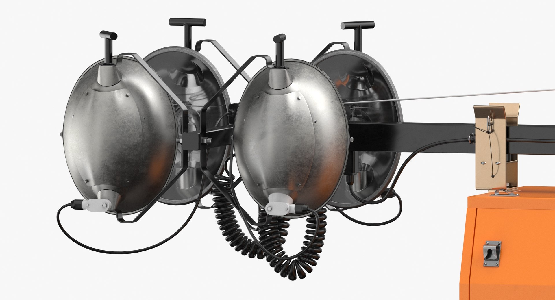 3D Model Mobile Construction Light Generator Clean And Dirty ...