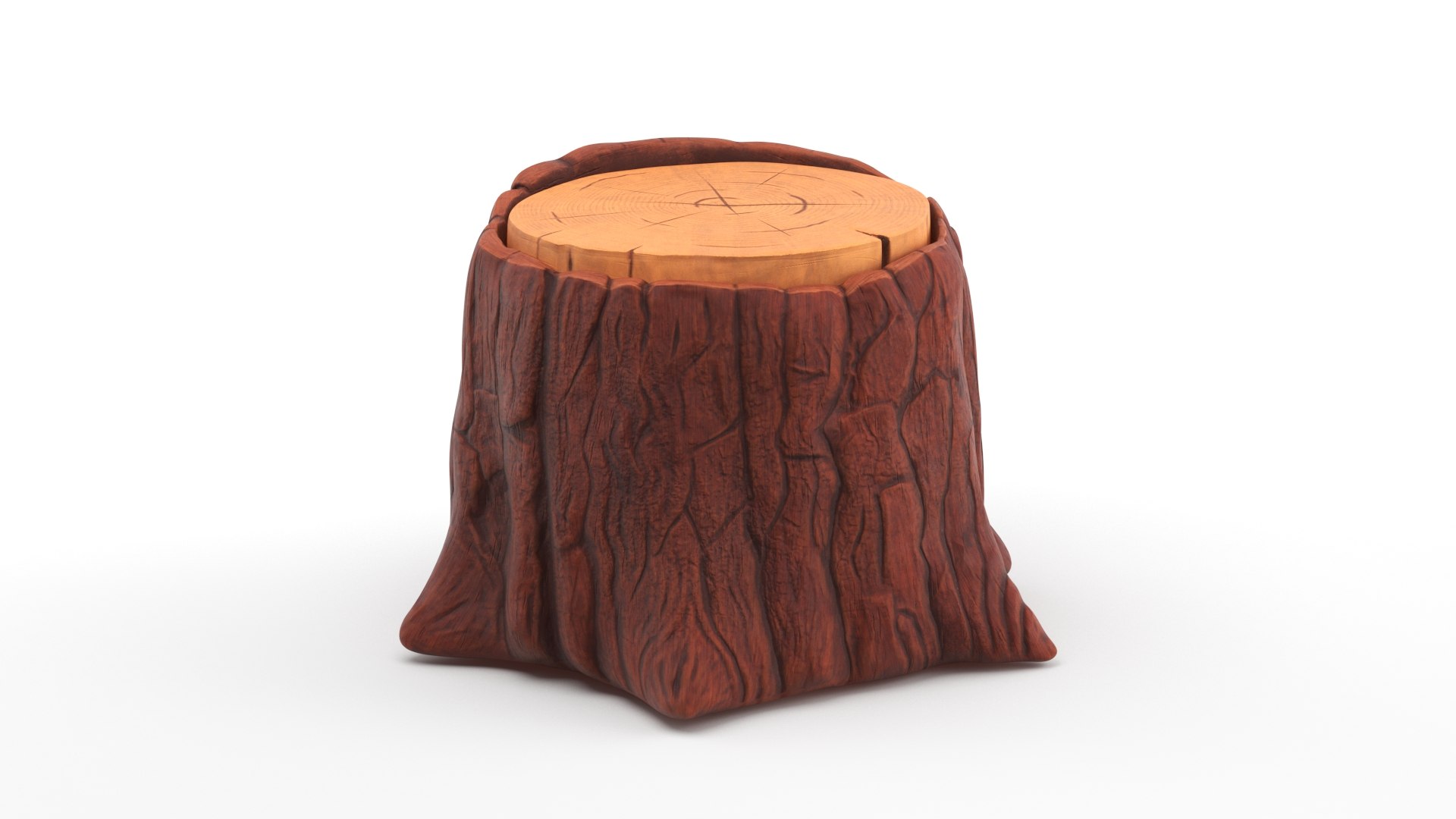 3D Cartoon Tree Stump model - TurboSquid 2012405