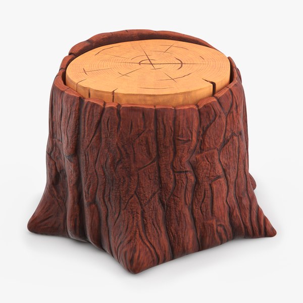 3D Cartoon Tree Stump model - TurboSquid 2012405