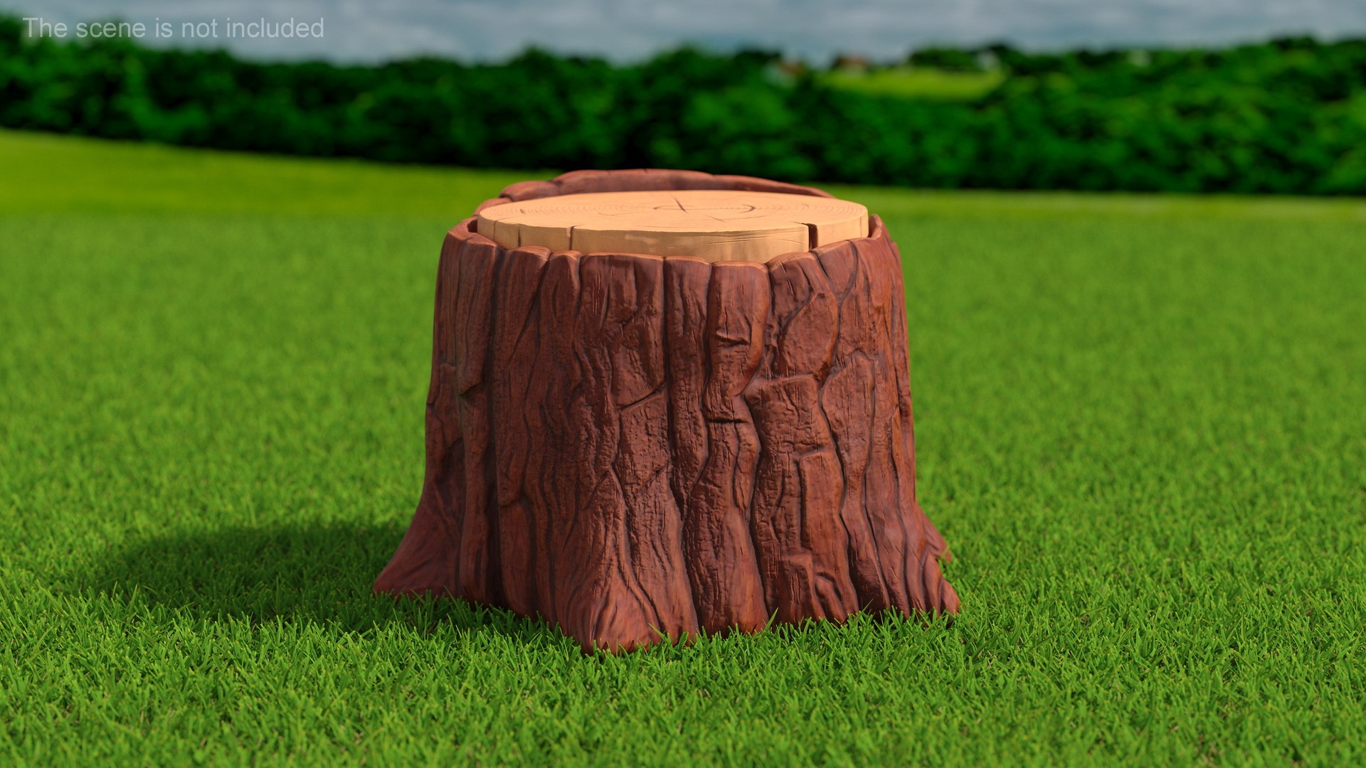 3D Cartoon Tree Stump Model - TurboSquid 2012405