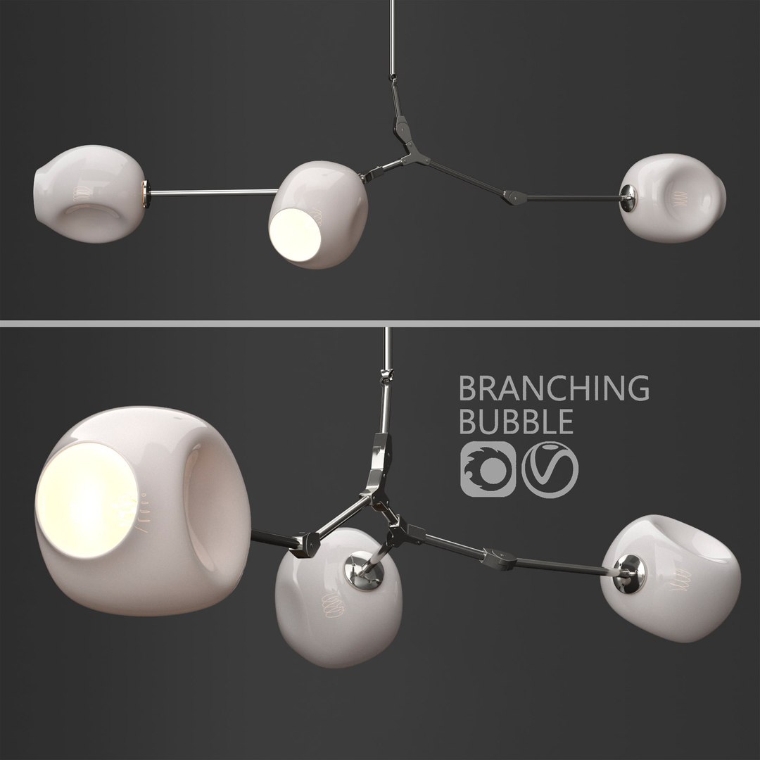 3D Branching Bubble 3 Lamps - TurboSquid 1293316