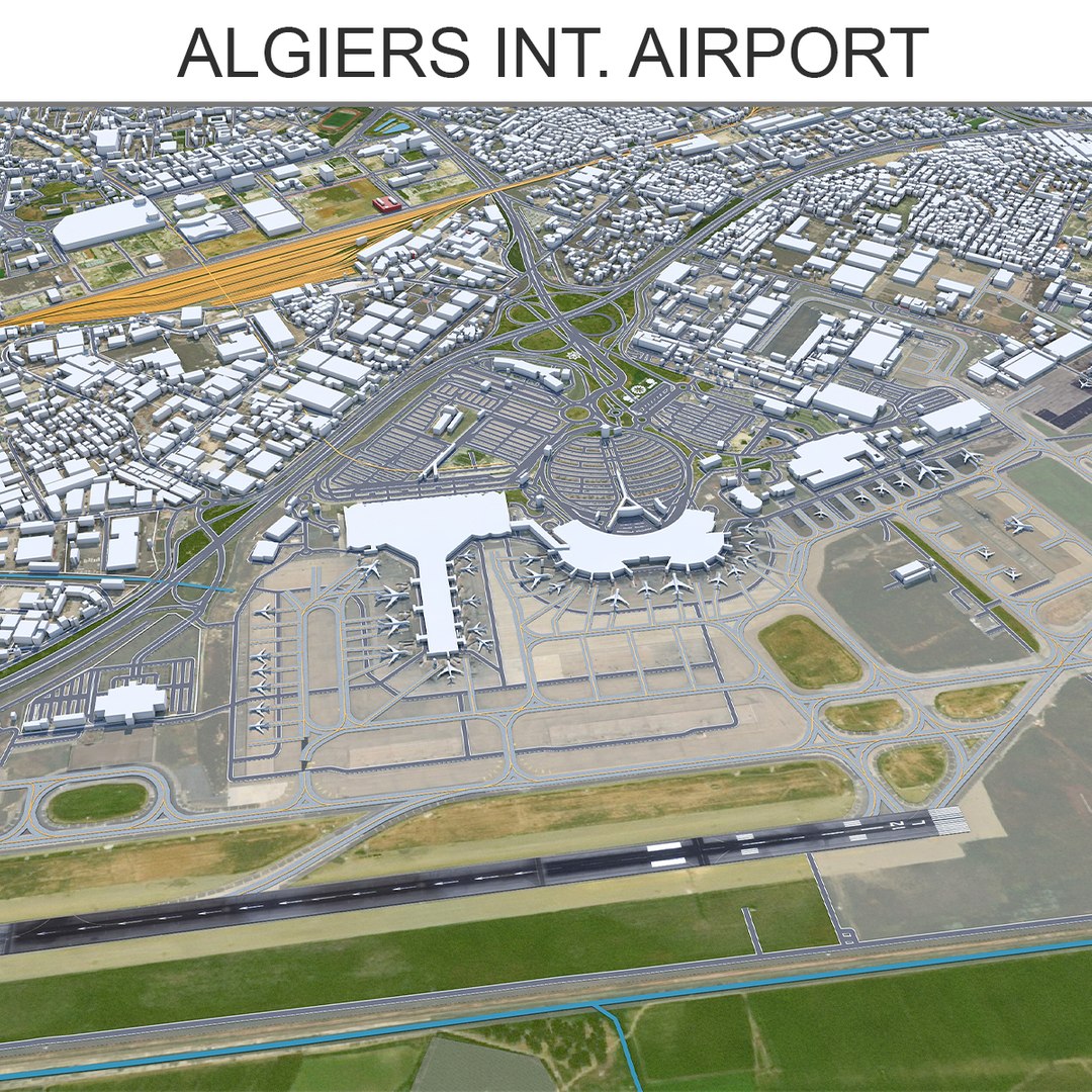 3D Algiers International Airport Houari Boumediene - TurboSquid 2199128