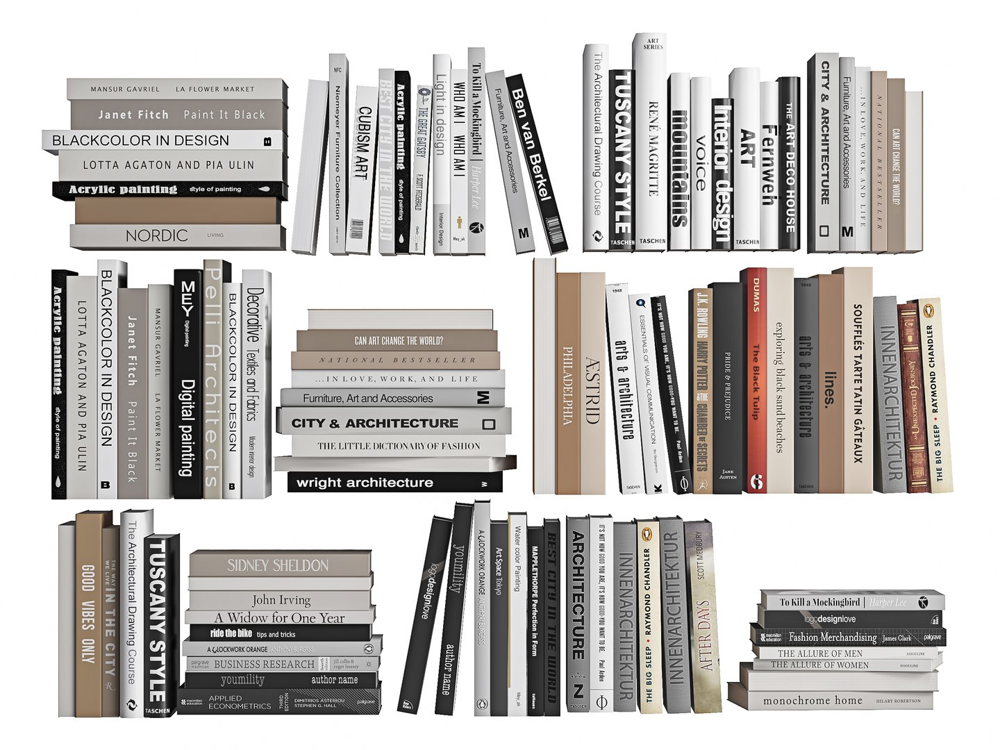 3D Modern Decoration Book model - TurboSquid 2130412