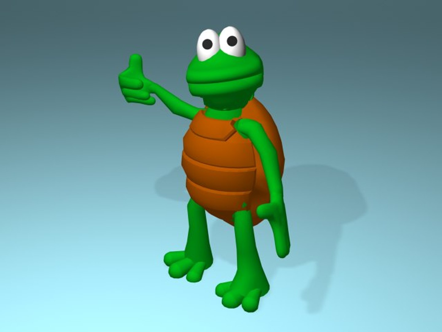 3d Cartoon Turtle Animations Model