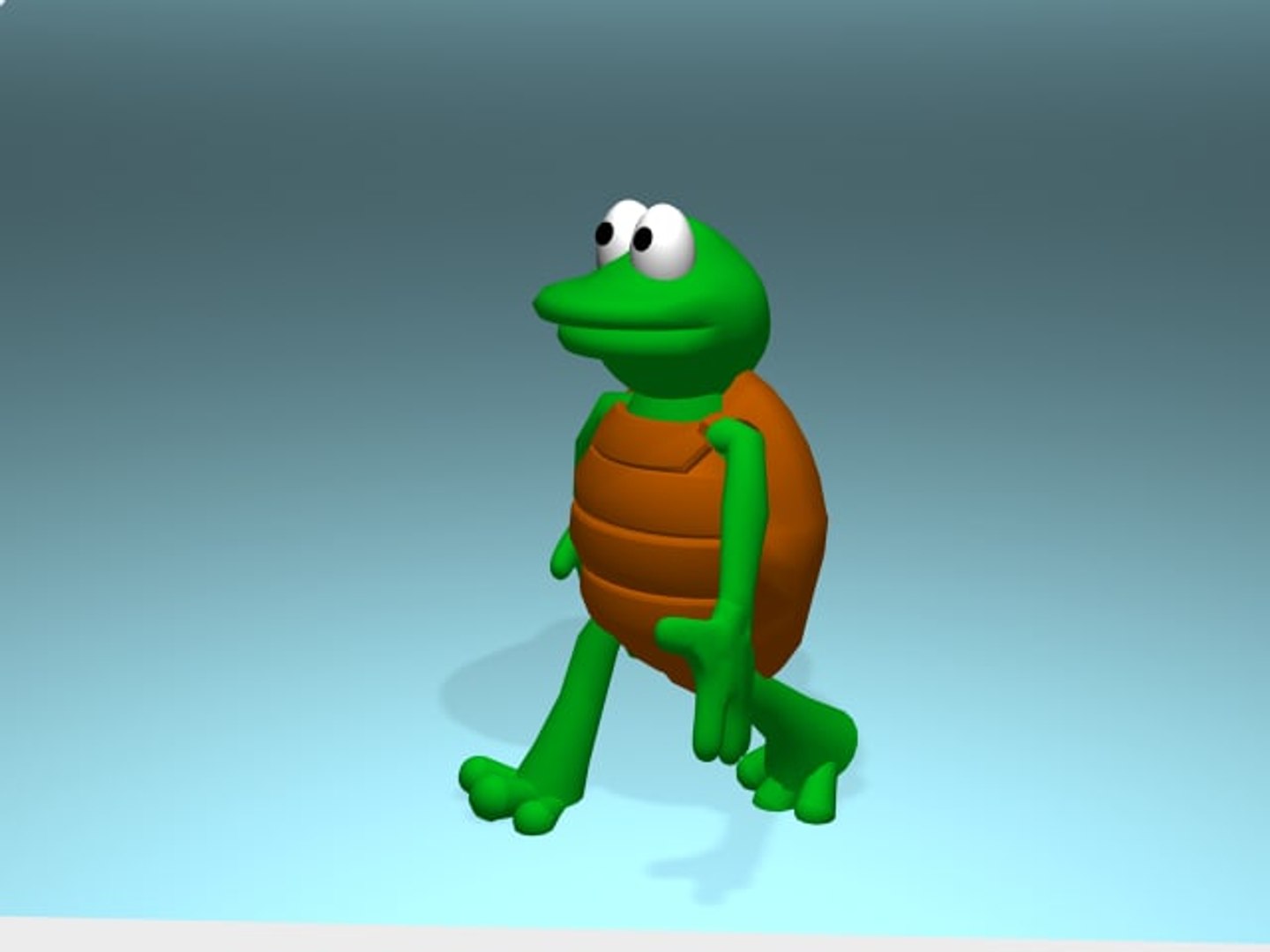 3d Cartoon Turtle Animations Model