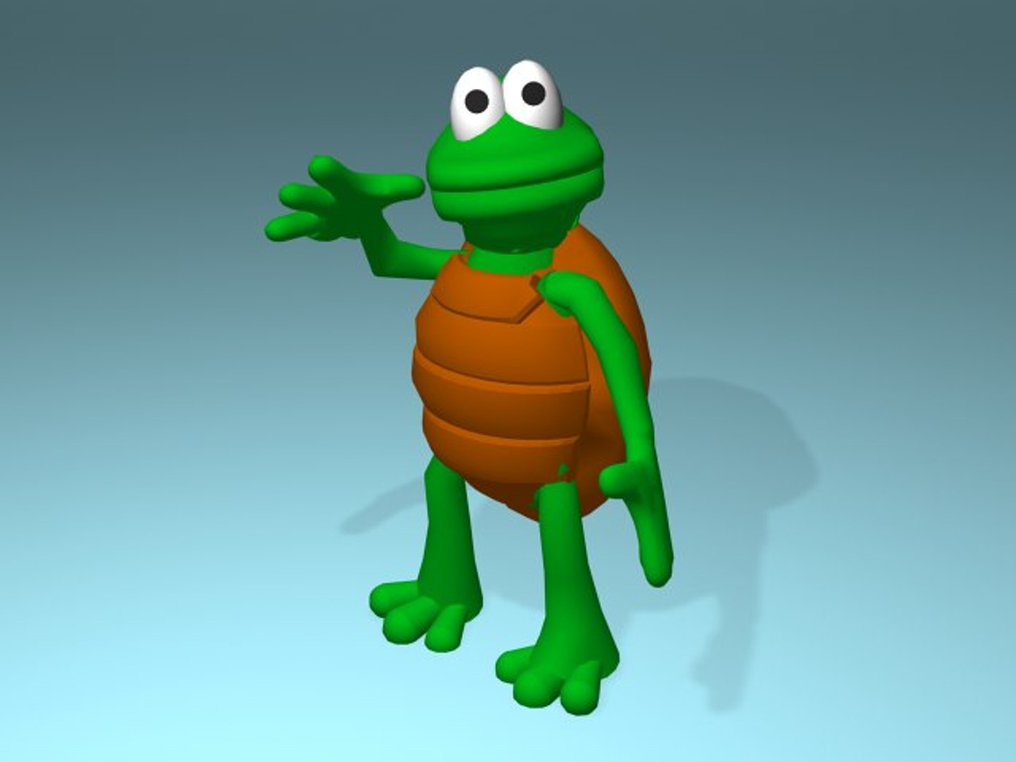 3d Cartoon Turtle Animations Model