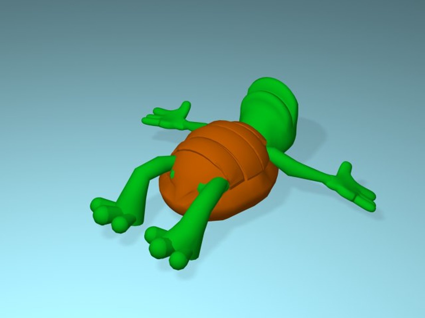 3d Cartoon Turtle Animations Model