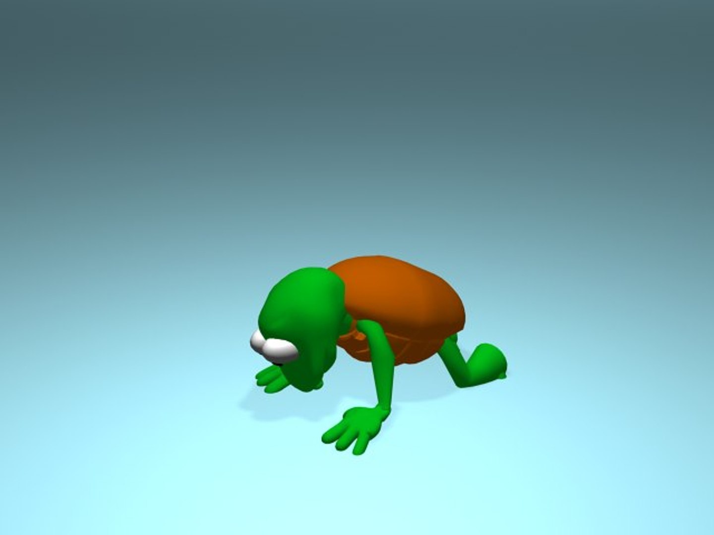 3d Cartoon Turtle Animations Model