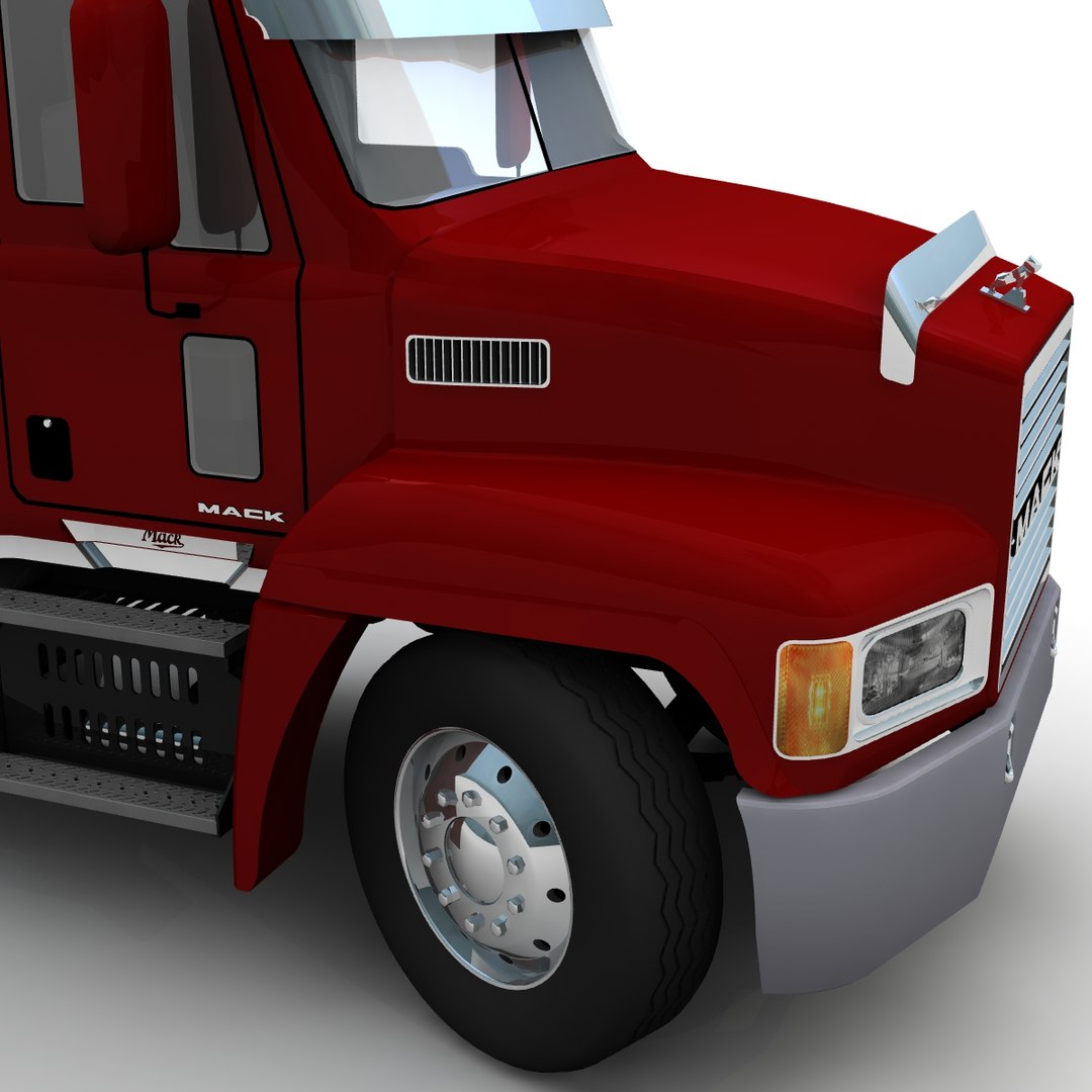 3d mack ch truck heavy model