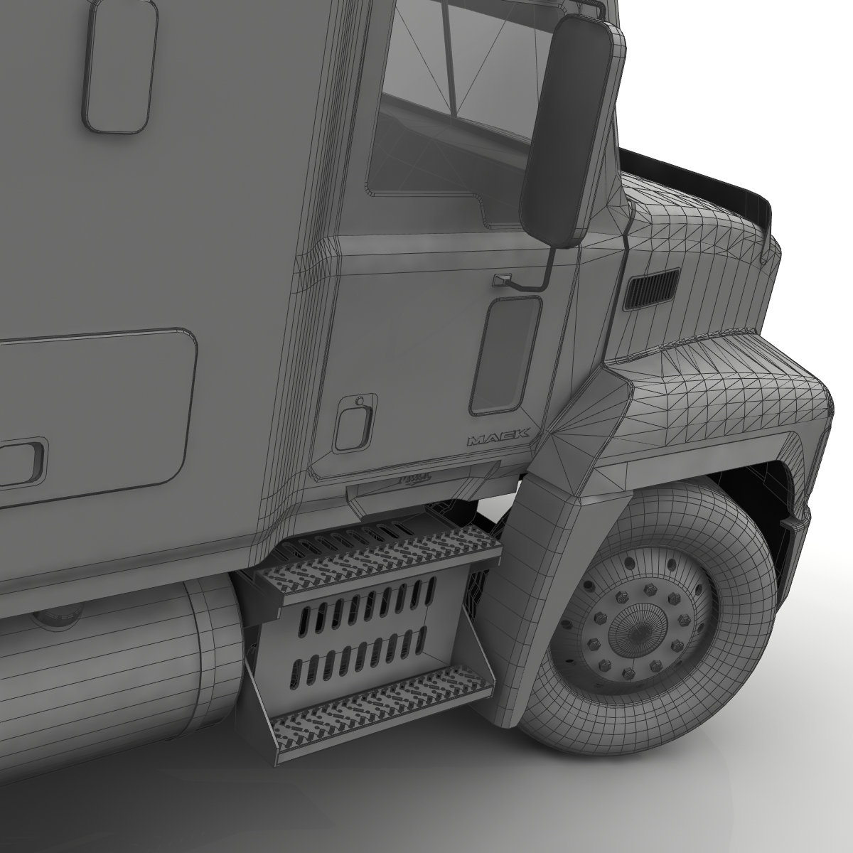 3d mack ch truck heavy model