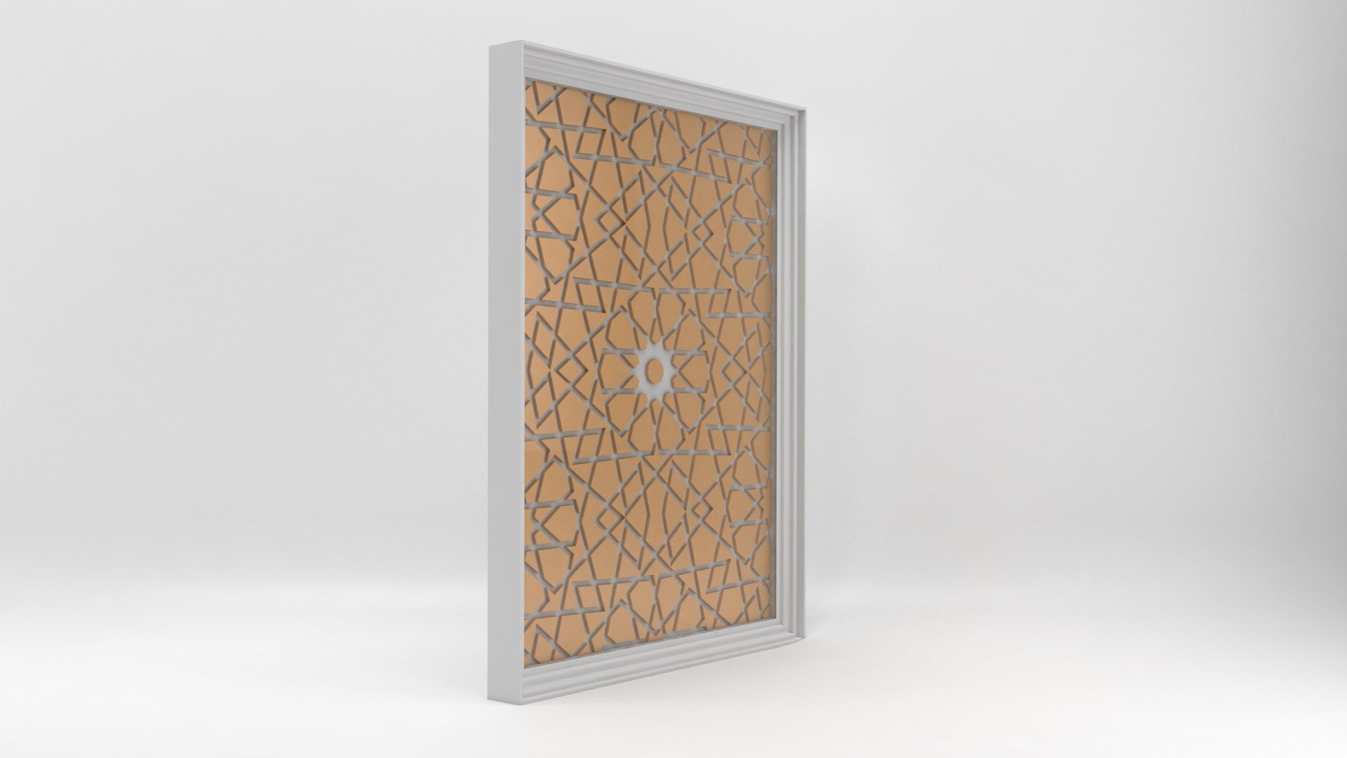 3D Islamic Geometric Decorative Frame - TurboSquid 1784534