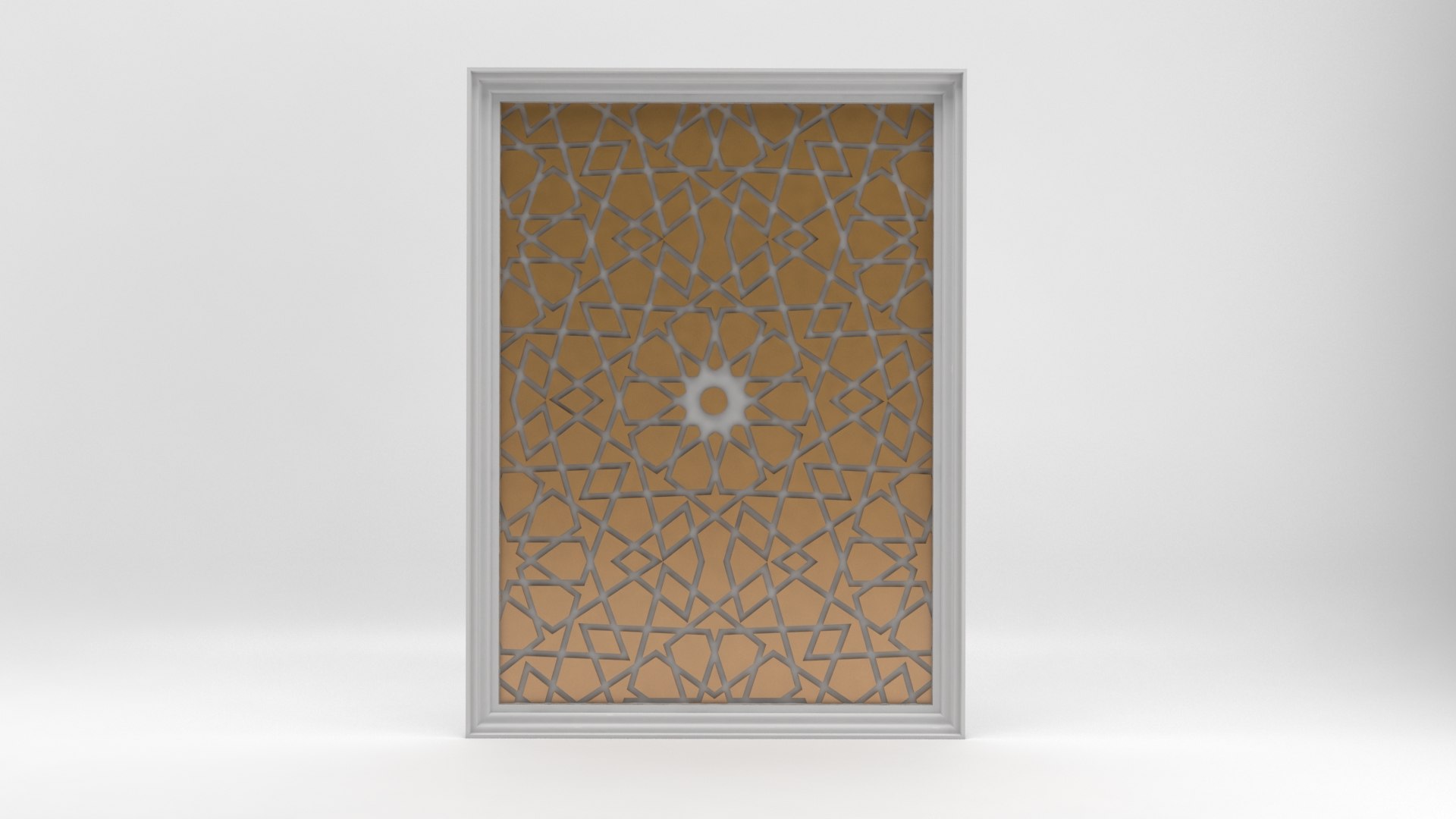 3D Islamic Geometric Decorative Frame - TurboSquid 1784534