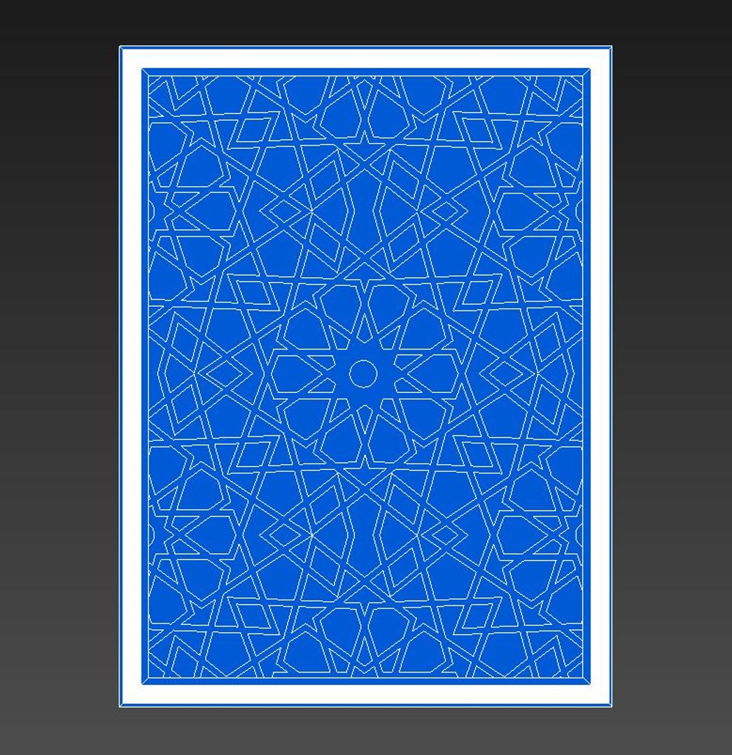 3D Islamic Geometric Decorative Frame - TurboSquid 1784534