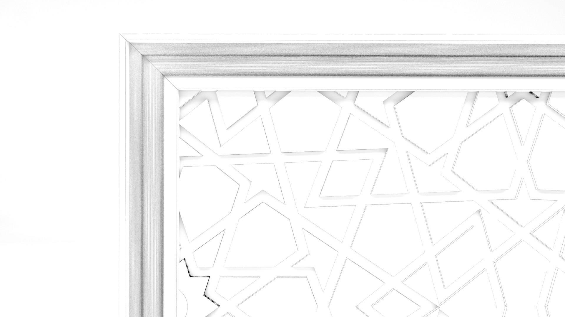 3D Islamic Geometric Decorative Frame - TurboSquid 1784534