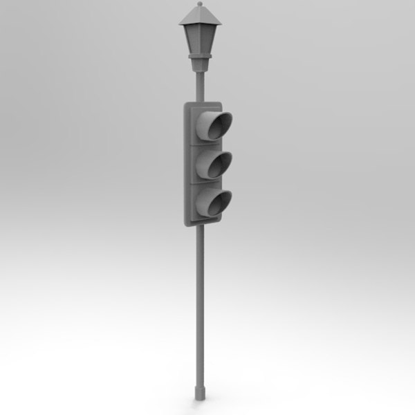 traffic signal sign 3d model