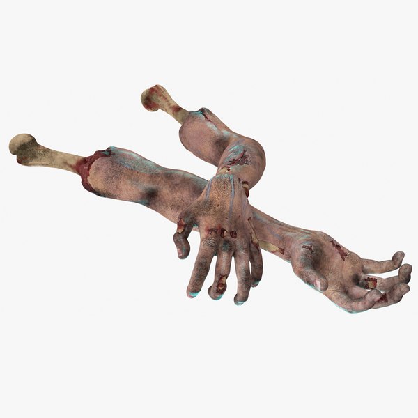 modelo 3d Brazos de zombi sangrientos manipulados para Maya ...
