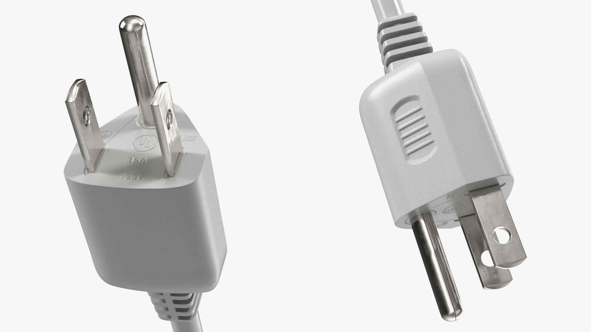 3D Type B Electric Plug White Rigged model - TurboSquid 2041098