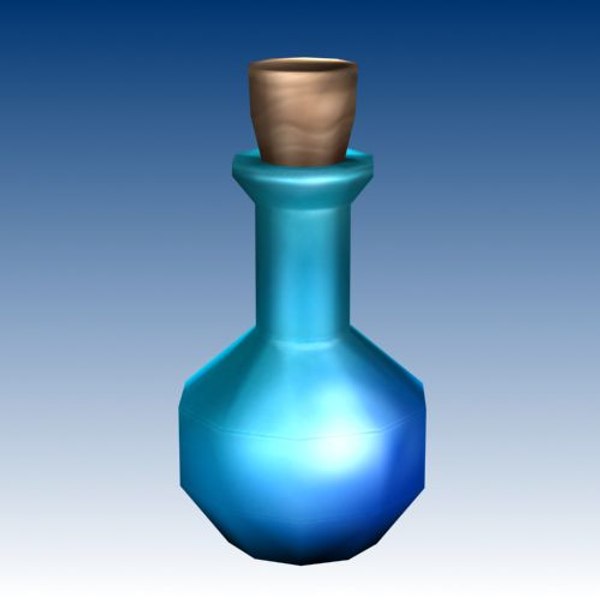 free potion bottle 3d model