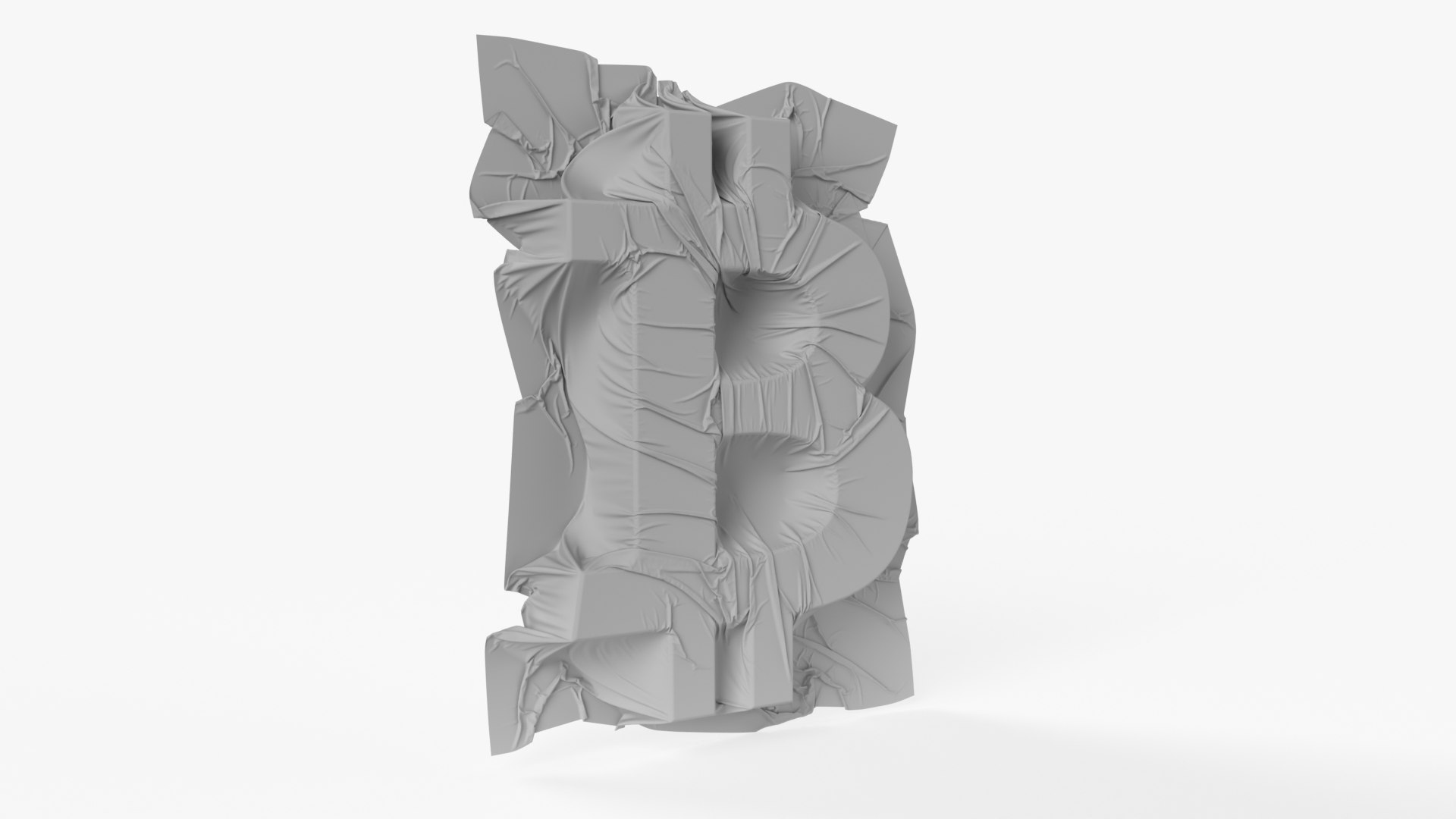 Bitcoin fabric draped symbol 3D model - TurboSquid 1697659