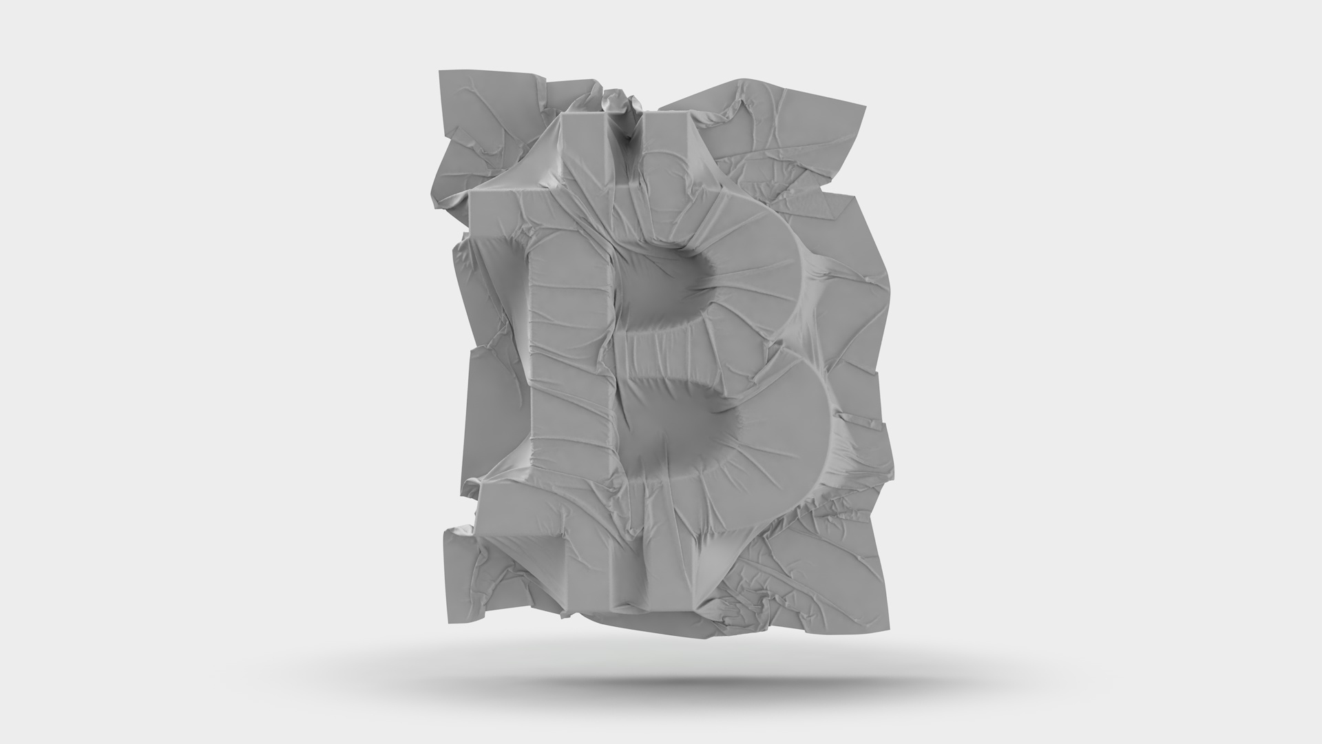 Bitcoin fabric draped symbol 3D model - TurboSquid 1697659