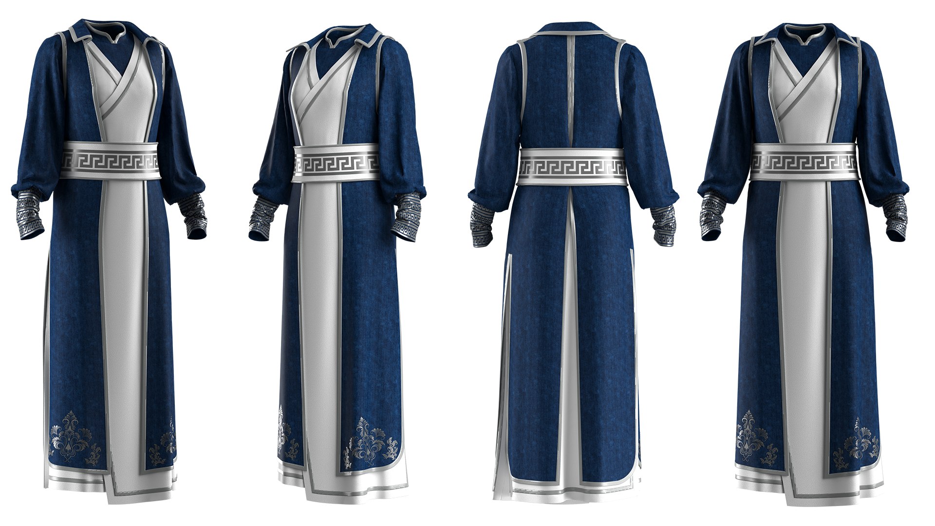 Imperial Blue Robe 3D - TurboSquid 2473318