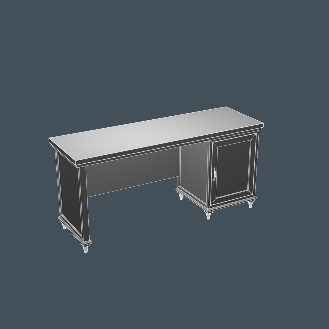 Wooden Desk 3D Model - TurboSquid 1433335