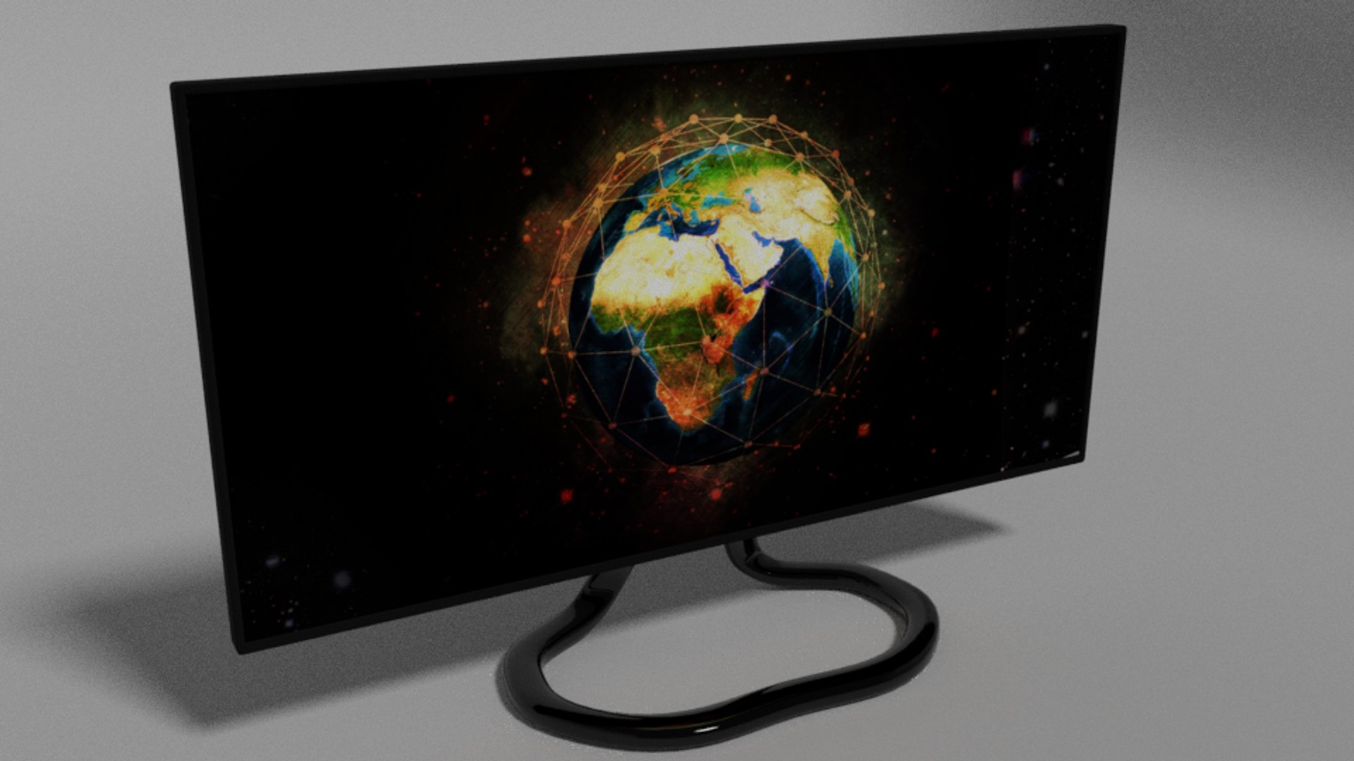 3d No-brand Monitor Model