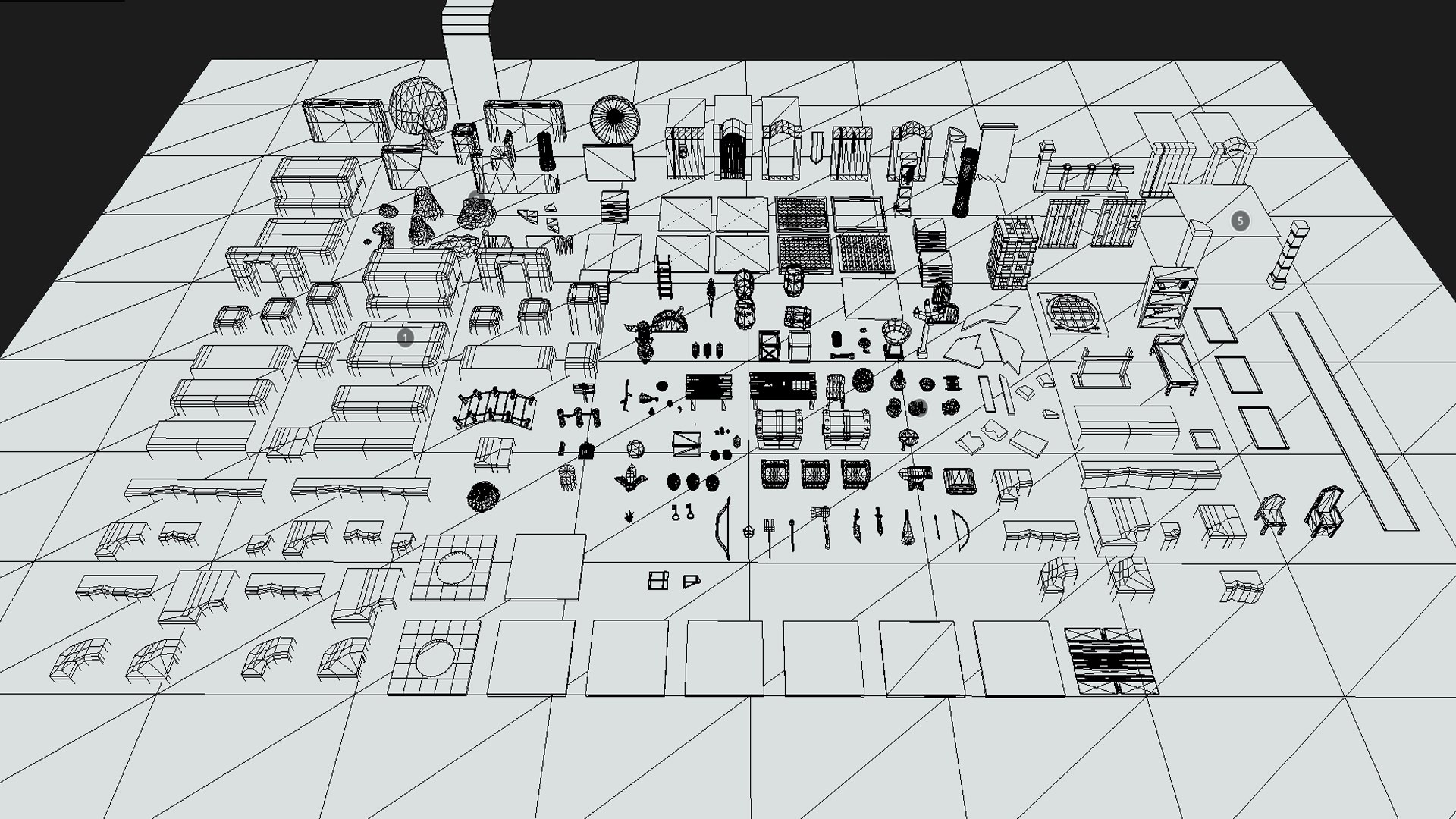 Modular Low Poly Cartoon Dungeon Props And Tileset Pack Model ...
