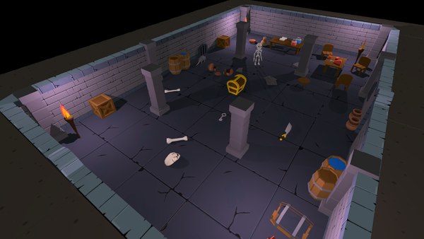 modelo 3d Paquete de juego de mosaicos y accesorios de mazmorra de ...