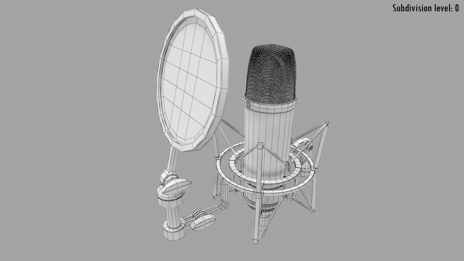 3D studio condenser microphone spider model - TurboSquid 1651523