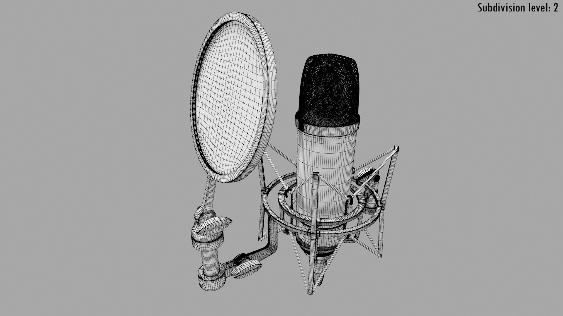 3D studio condenser microphone spider model - TurboSquid 1651523