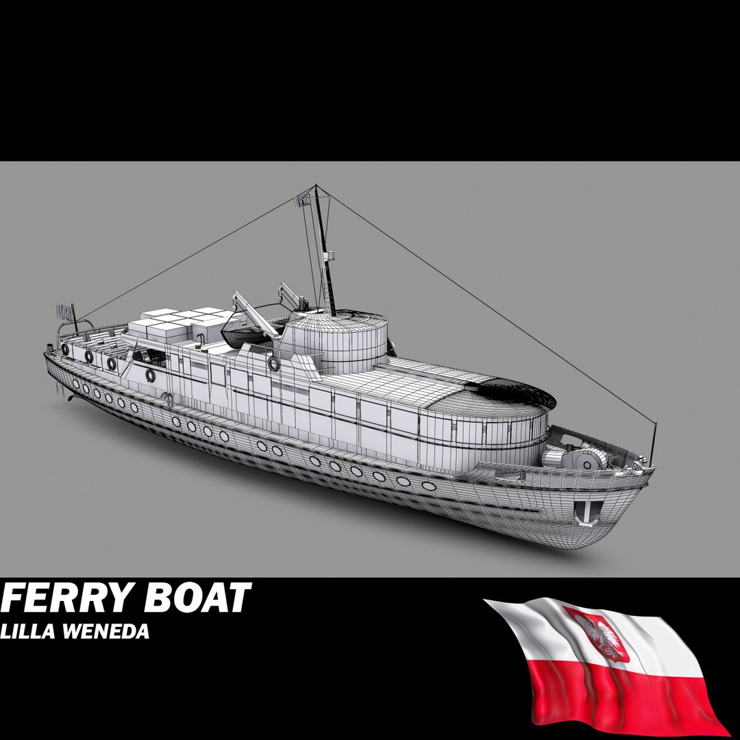 Ferry Boat Lilla 3d Model