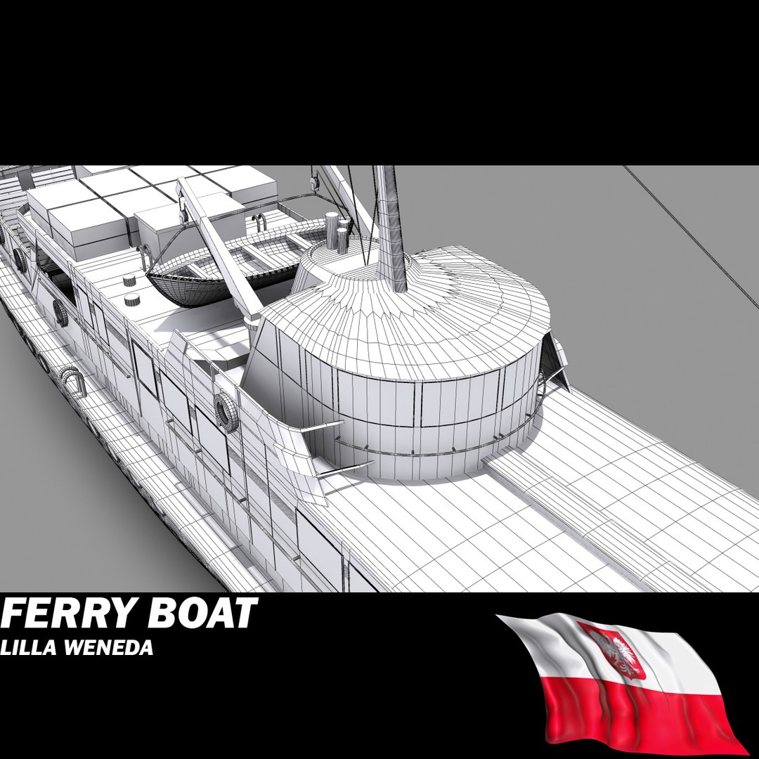 Ferry Boat Lilla 3d Model